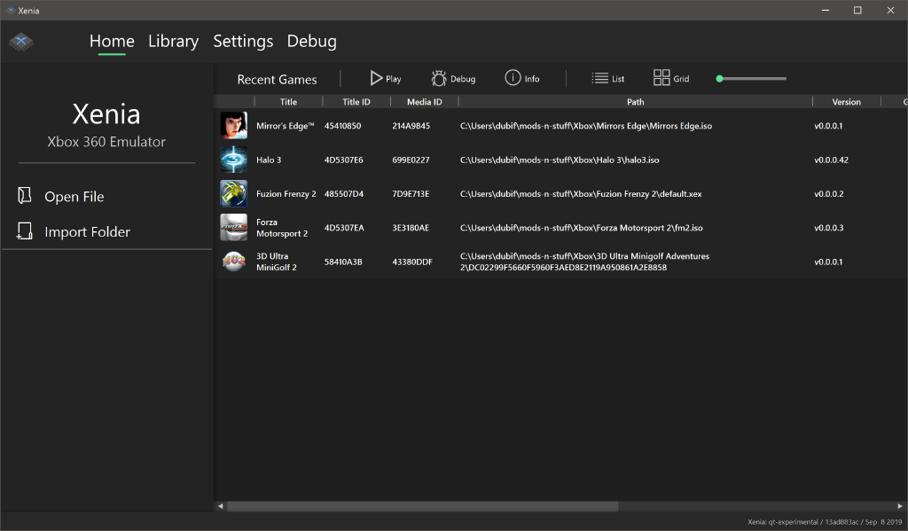 Creating a new GUI for the Xenia Emulator
